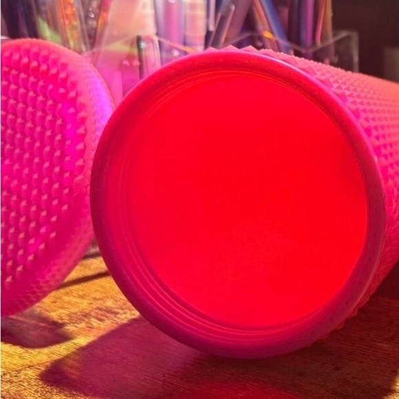 Starbucks | Dining | Starbucks Neon Pink Studded Tumbler New | Poshmark